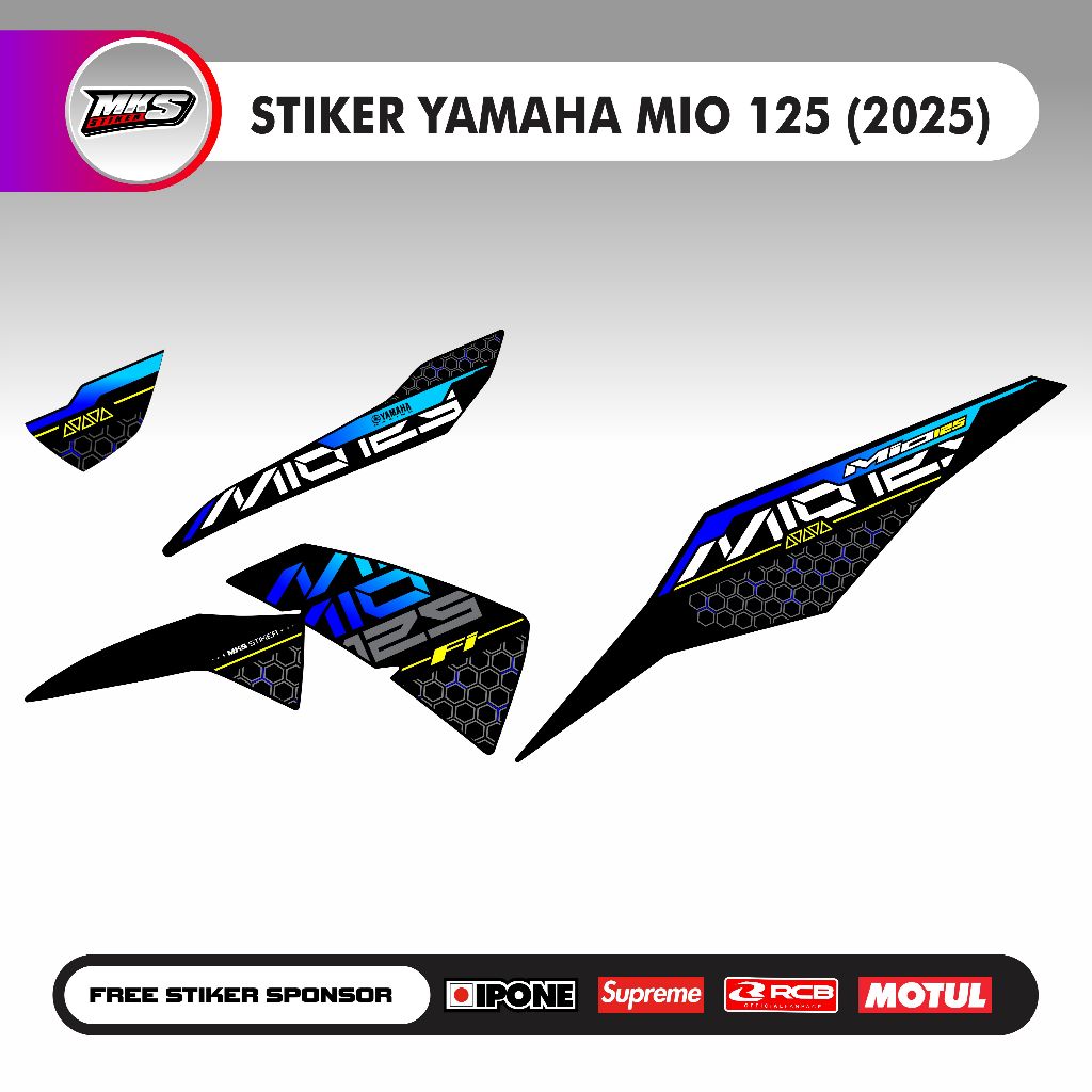 Jual Stiker Mio125 2025 - Stiker Mio M3, - MIO Z - Striping Mio125, MIO M3, MIO Z - Decal Mio125 ...