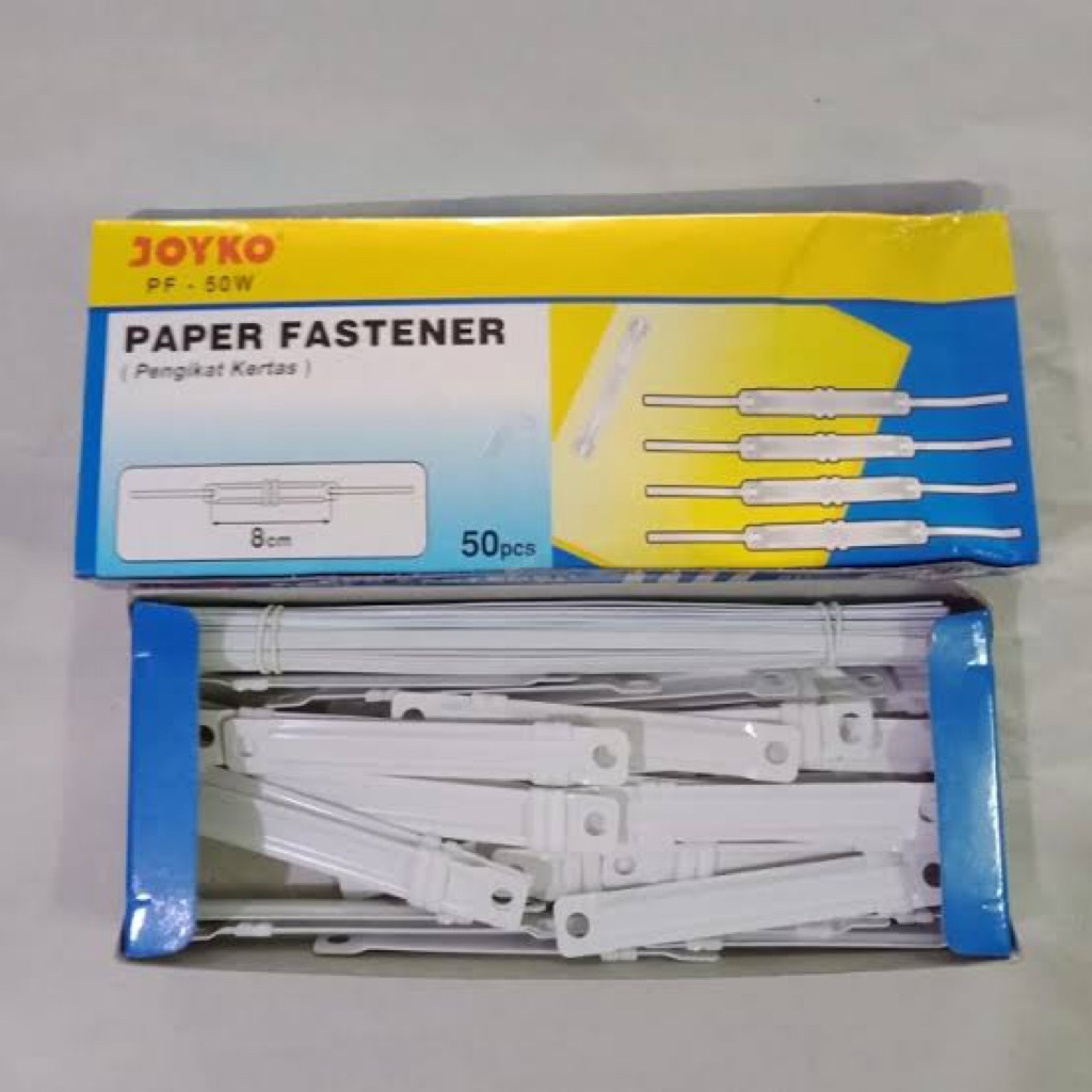 Jual Acco Paper Fastener JOYKO Putih/Ako Plastik/Pengikat Penjelit ...