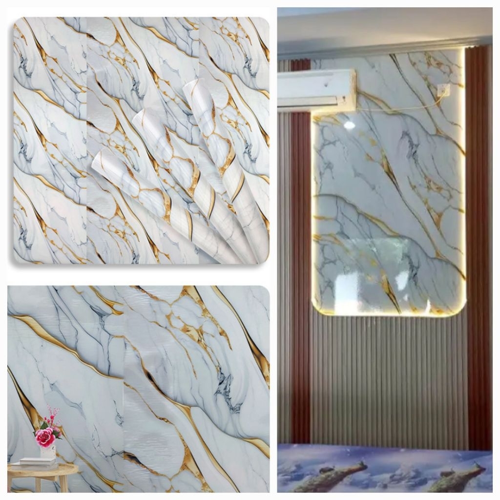 Jual [ LEBAR 60 & 120 CM x 3 METER ] WALLPAPER VINYL PVC DINDING VYNIL ...