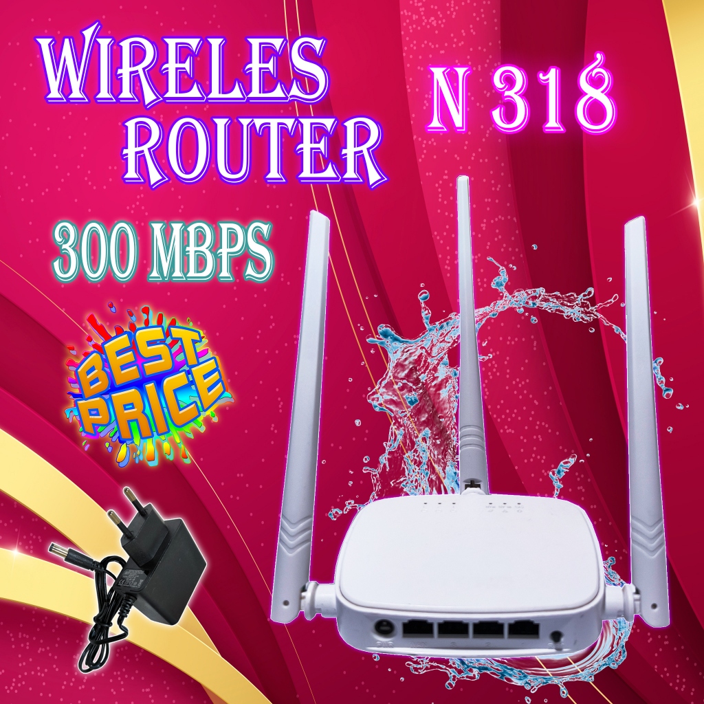 Jual Obrall Murah !!! Router Tenda N318 300Mbps Antena 3 Includ Adaptor ...