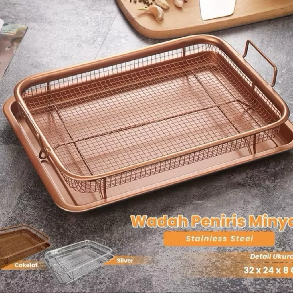 Jual TRAY FIKA oven tray nampan stainless food grade tiris minyak ...