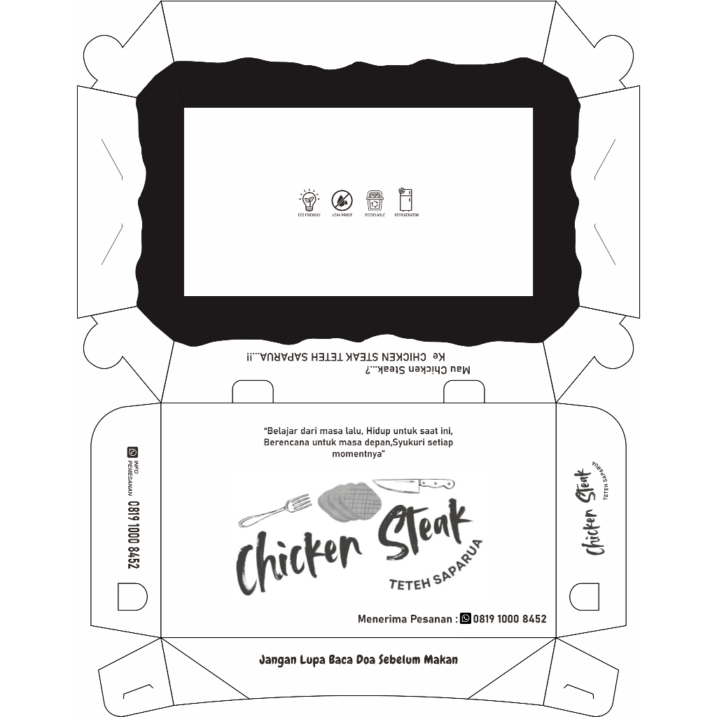 Jual Paper Lunch Box size M Kraft ( Link Khusus Custom) Paper Lunch Box ...