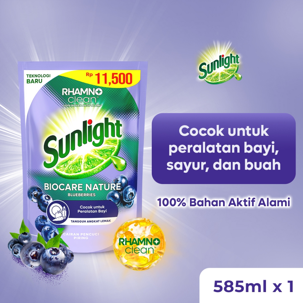 Jual Sunlight Biocare Nature Sabun Cuci Piring 585ml | Shopee Indonesia