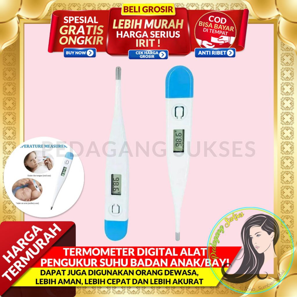 Jual Termometer Digital Alat Pengukur Suhu Badan Anak Tubuh Bayi ...