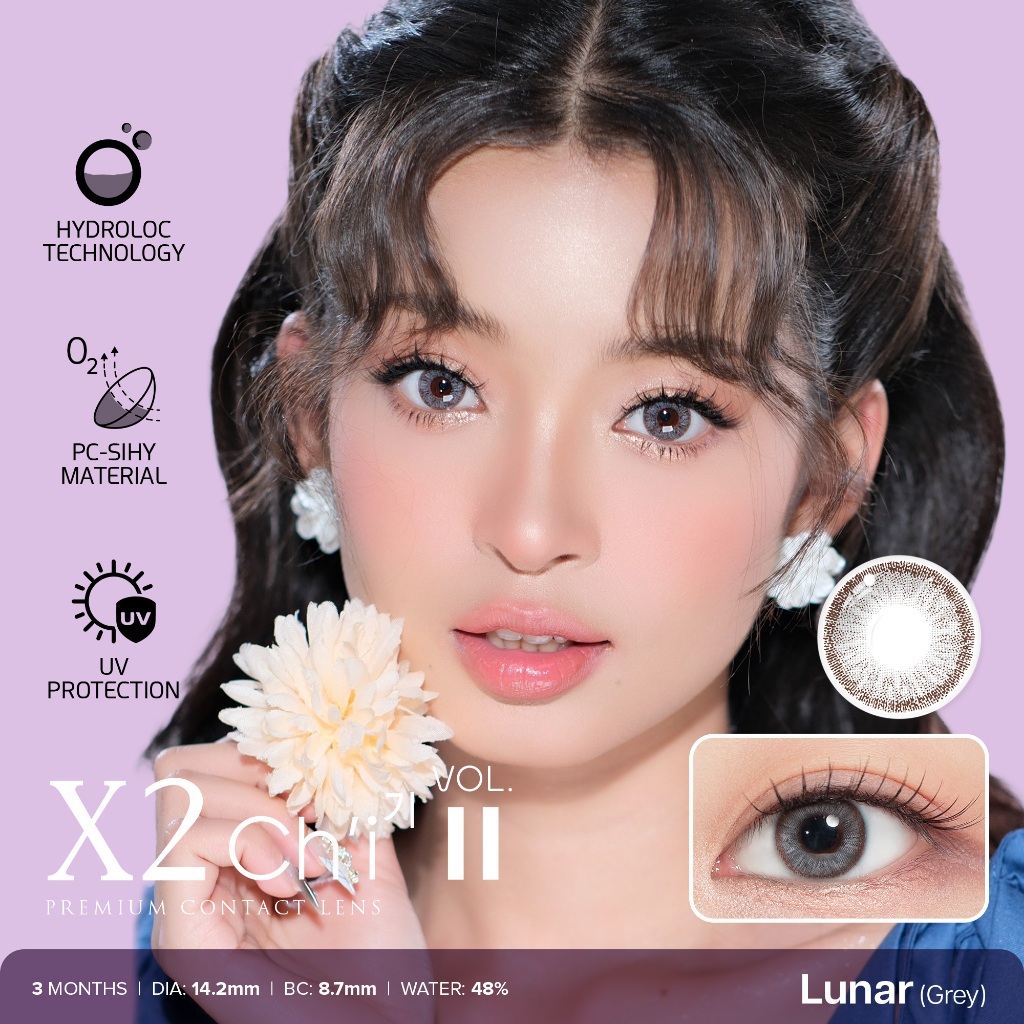 Jual X2 Ch'i Softlens Vol II - Lunar (Grey) | Shopee Indonesia