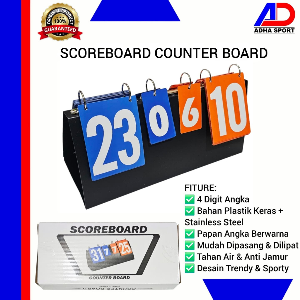 Jual Score Board Counter Board Papan Skor Olahraga Futsal Badminton ...