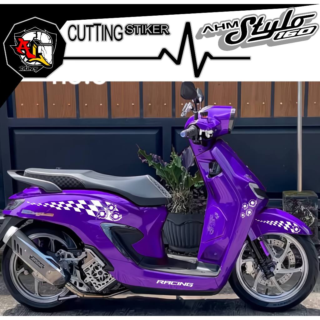 Jual STICKER CUTTING/STRIPING AHM HONDA STYLO 160/578A/STIKER BENDERA ...