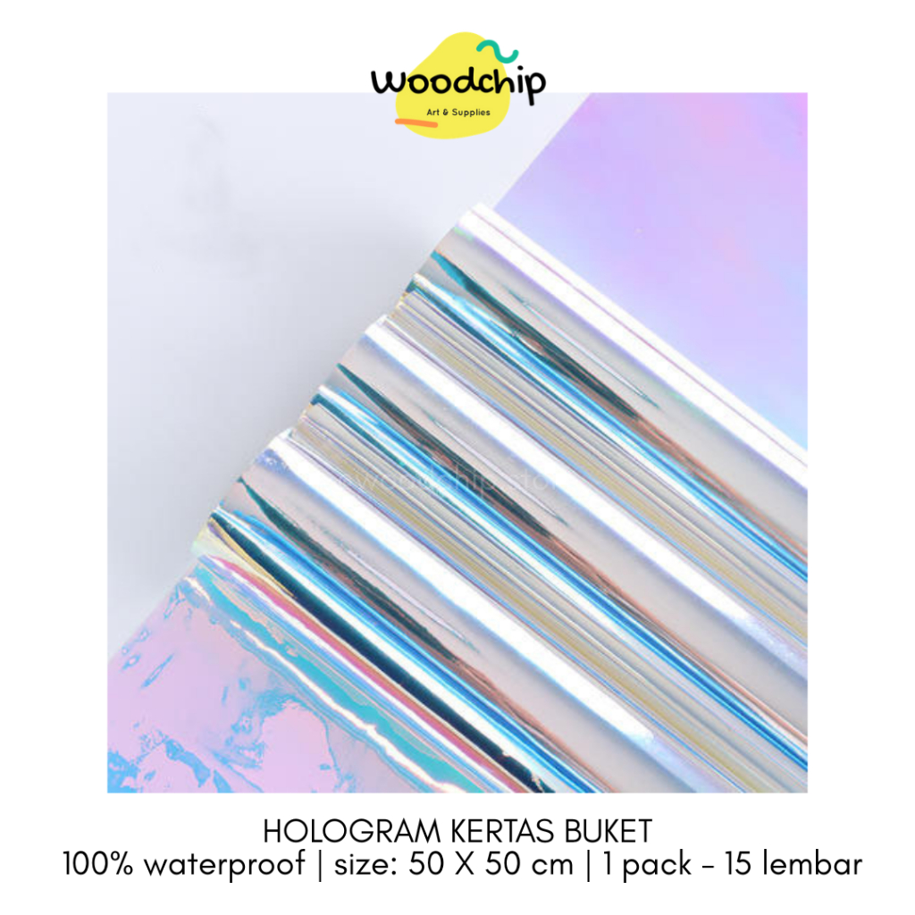 Jual [PACK] HOLOGRAM 1 PACK ISI 15 LEMBAR (50 x 50 cm) KERTAS BUKET ...