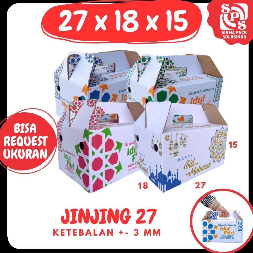 Jual Box Parcel Jinjing 27x18x15 Kardus Packing/Parcel Lebaran/Dus ...