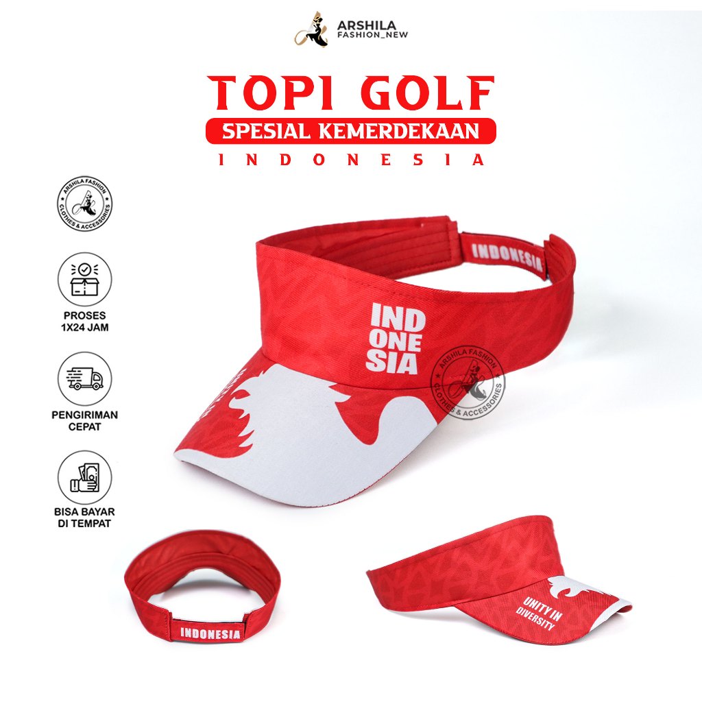 Jual TOPI GOLF MERAH PUTIH MOTIF GARUDA SPESIAL KEMERDEKAAN TOPI HUT RI ...