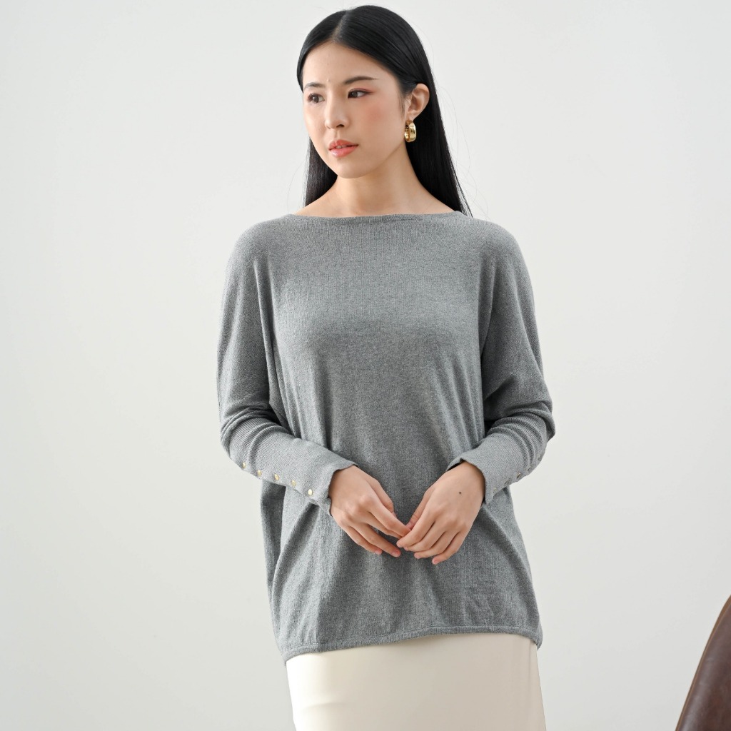 Jual SUETERCLOTH - Thalia Oversize Batwing Sweater / Atasan Knit Wanita / Batwing Top Wanita ...