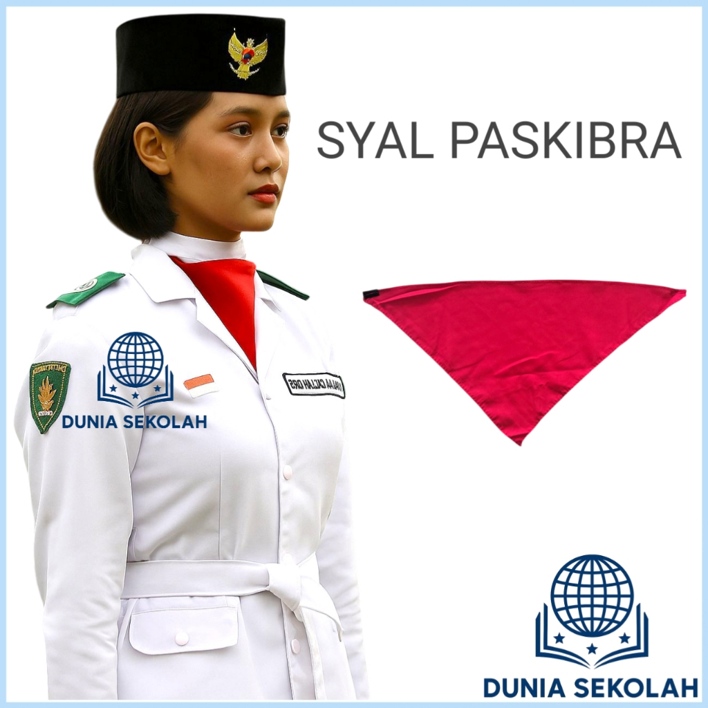 Jual Dunia Sekolah - Syal Paskibra Merah Polos Scarf Paskib Segitiga ...