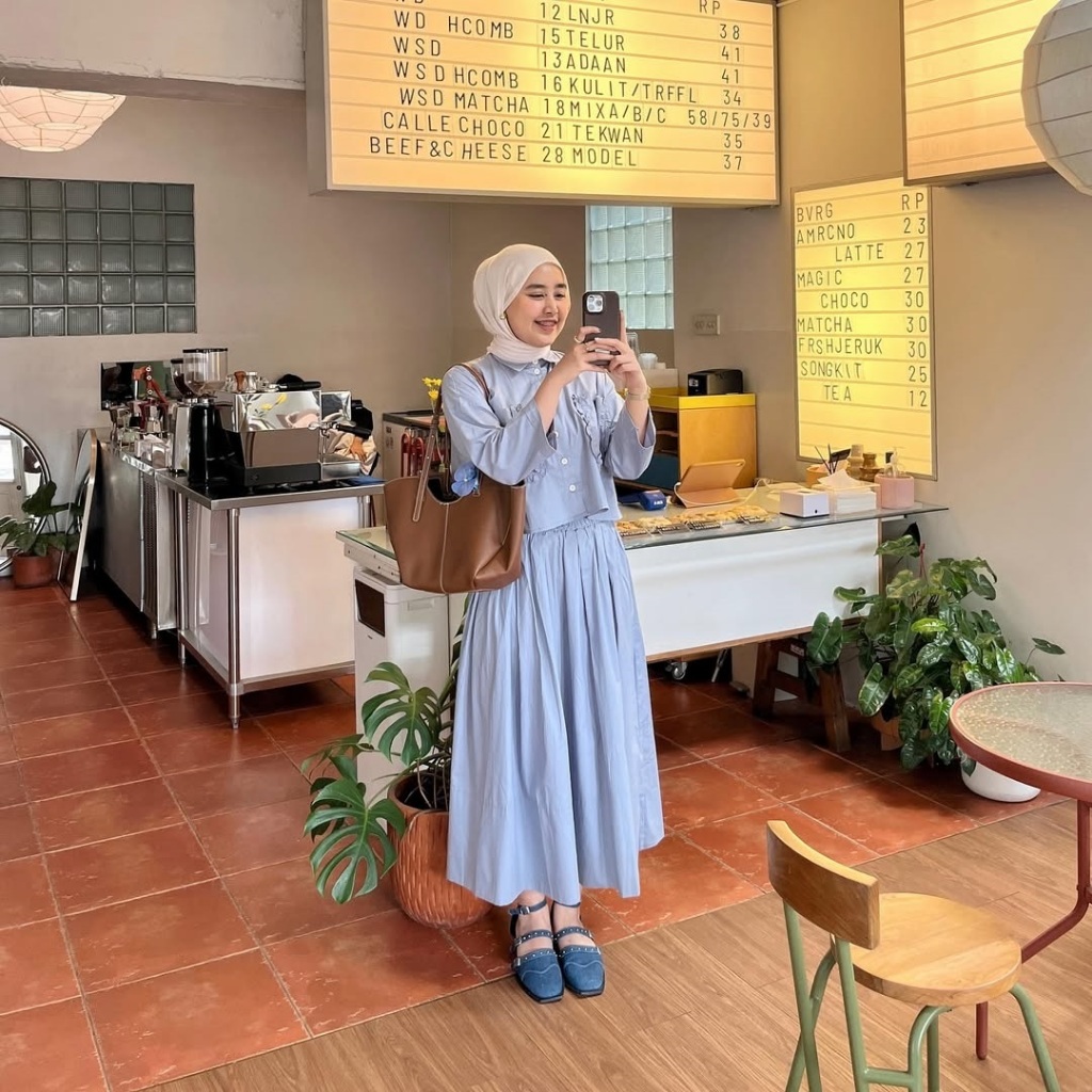 Jual Aralous - Gia Oneset Wanita Casual | Oneset Skirt Woman Korean ...