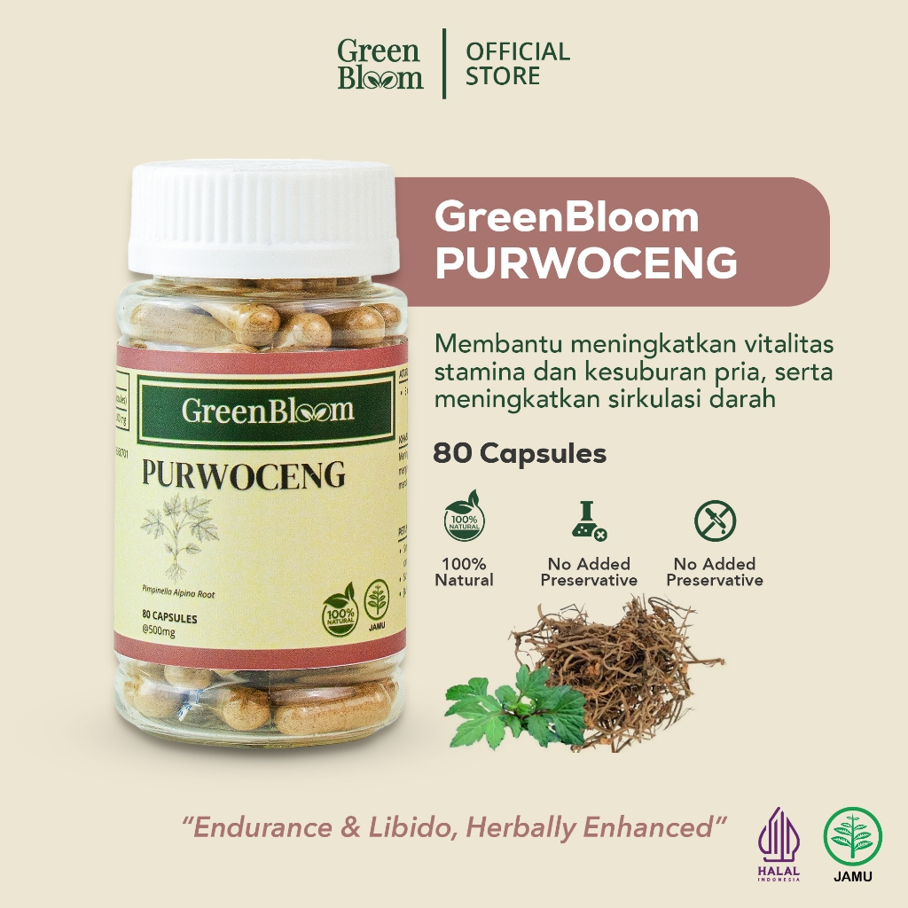 Jual GreenBloom Purwoceng - Vitalitas Pria, Energi, Kesuburan dan ...