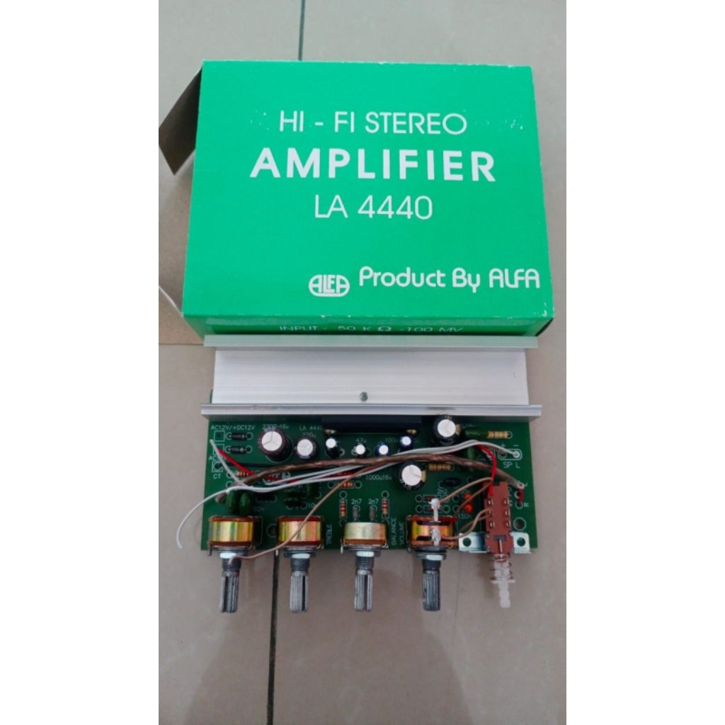 Jual Kit Amplifier Stereo LA4440 ALFA Lengkap Tone Control | Shopee ...
