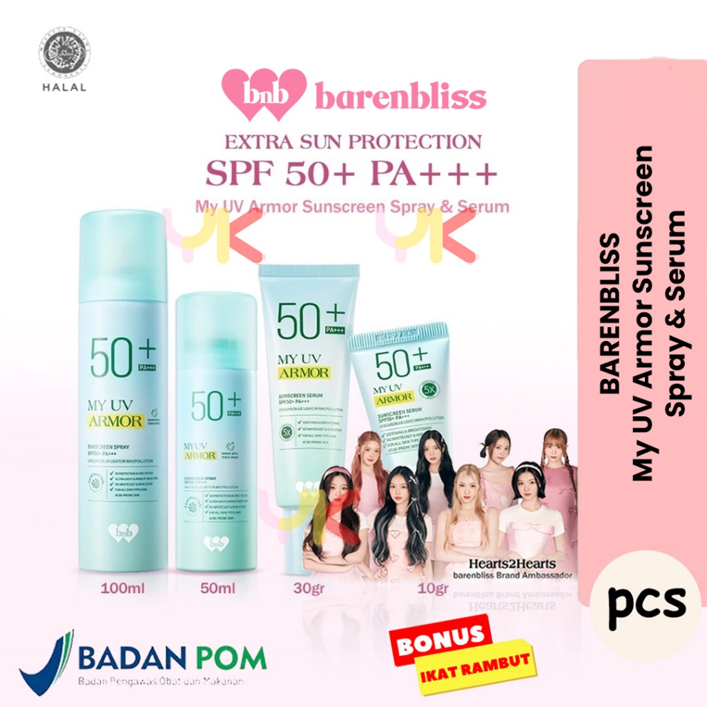 Jual BNB Barenbliss My UV Armor Sunscreen Spray SPF50+ PA+++ | Shopee ...