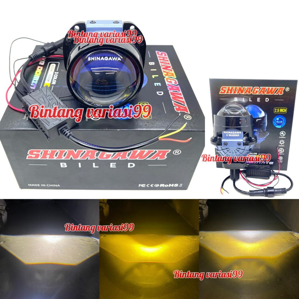 Jual LAMPU PROJIE PROJI PROJECTOR BILED SHINAGAWA 2.5 INCH 3 WARNA ...