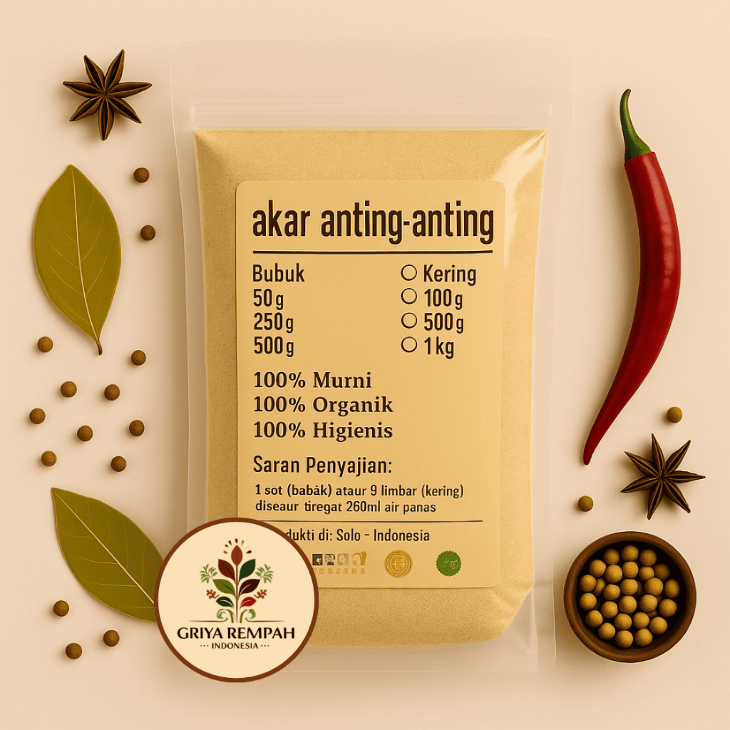 Jual AKAR ANTING-ANTING BUBUK 500 GRAM Premium – Rempah Herbal Kering ...