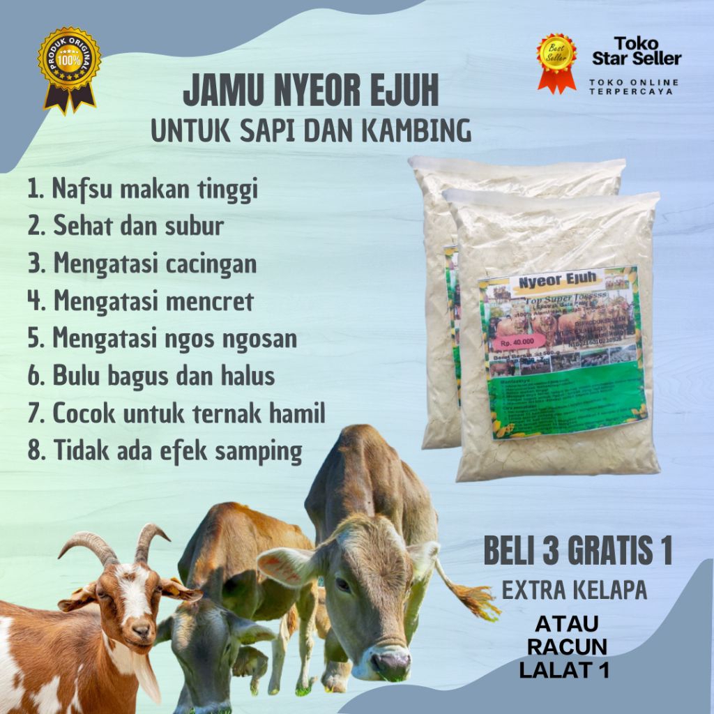 Jual Vitamin Sapi Agar Cepat Gemuk Jamu Sapi Penggemuk Badan Lahap ...
