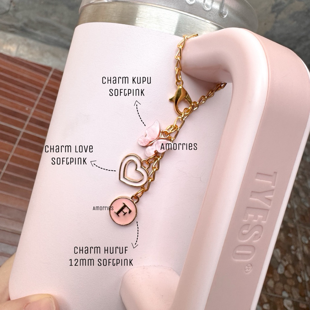 Jual Aksesoris botol minum tumbler lucu KUPU putih pink panjang tumblr ...