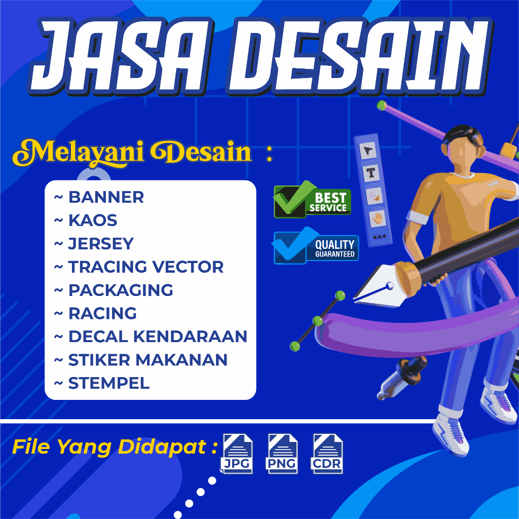 Jual JASA DESAIN GRAFI, BANNER, KASO, JERSEY, TRACING VECTOR, PACKAGING ...