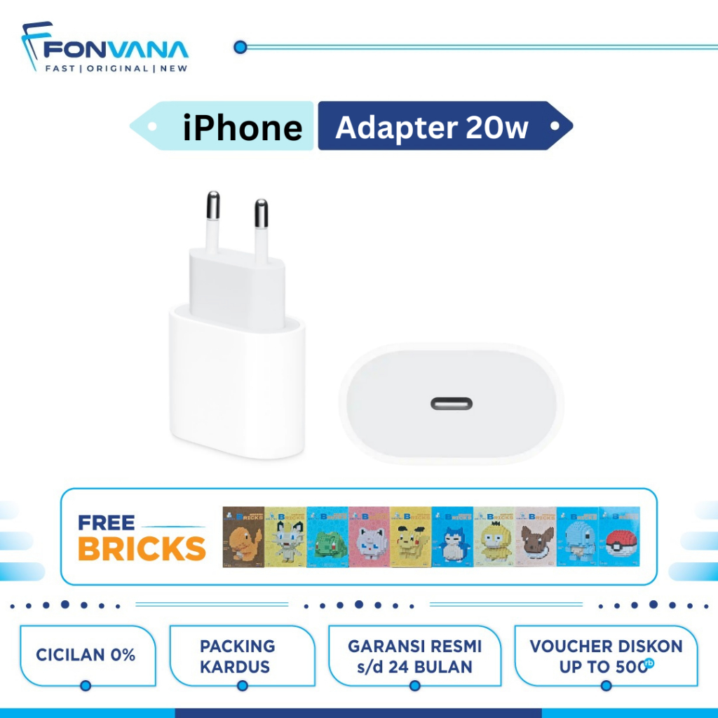 Jual iPhone Charger Adapter 20W USB-C Power Adapter | Garansi Resmi ...