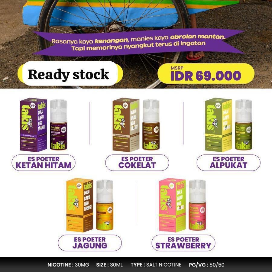 Jual TAKIS ES POETER SERIES 30ML 30MG BY MR ALOY SALTNIC | Shopee Indonesia