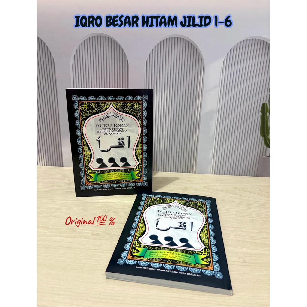 Jual IQRO BESAR HITAM JILID 1-6 ORIGINAL | Shopee Indonesia