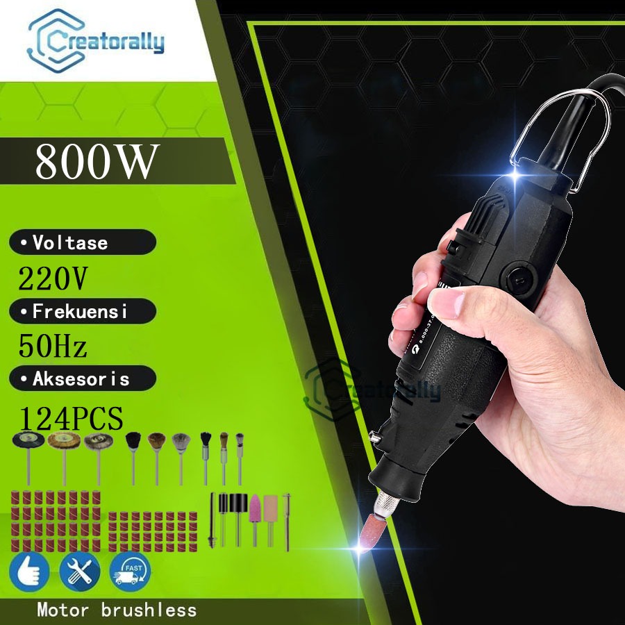 Jual Creatorally bor mini listrik set lengkap bor tuner porting gerinda ...