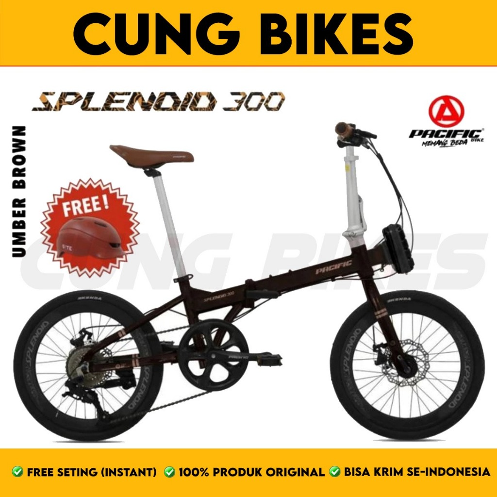 Jual Sepeda Lipat PACIFIC SPLENDID 300vt ukuran 16 Inch Shimano 8 Speed ...