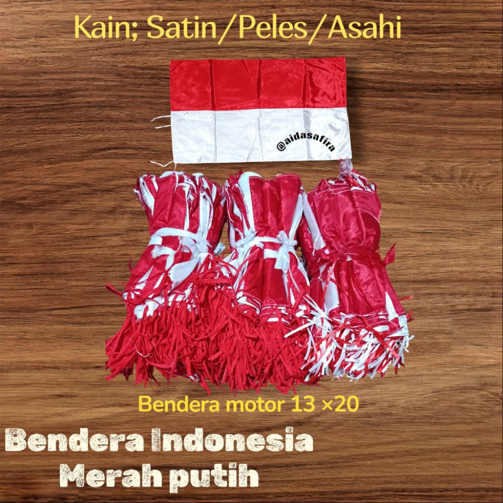 Jual BENDERA MOTOR/BENDERA KENDARAAN/BENDERA KAIN UKURAN 13 × 20 Cm ...