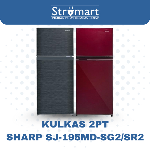 Jual KULKAS SHARP SJ 195 MD LEMARI ES 2 PINTU SJ195MD SJ 195MD | Shopee ...