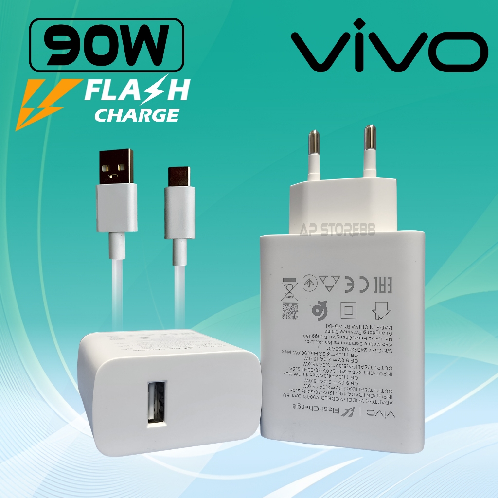 Jual Charger Vivo 90 Watt Flash Charge V50 S30 USB Type C | Shopee ...