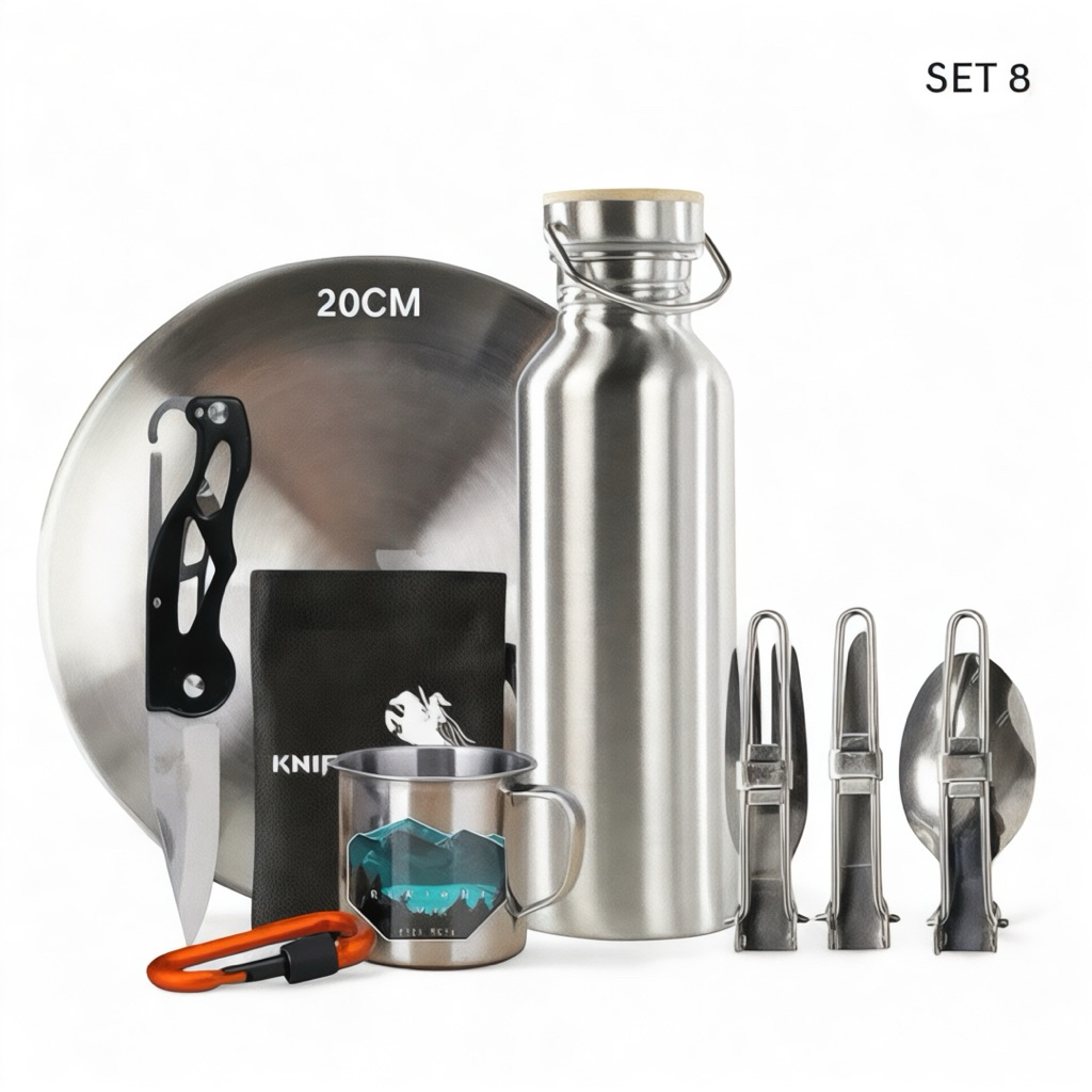 Jual set alat makan / survival tool perlengkapan camping | Shopee Indonesia