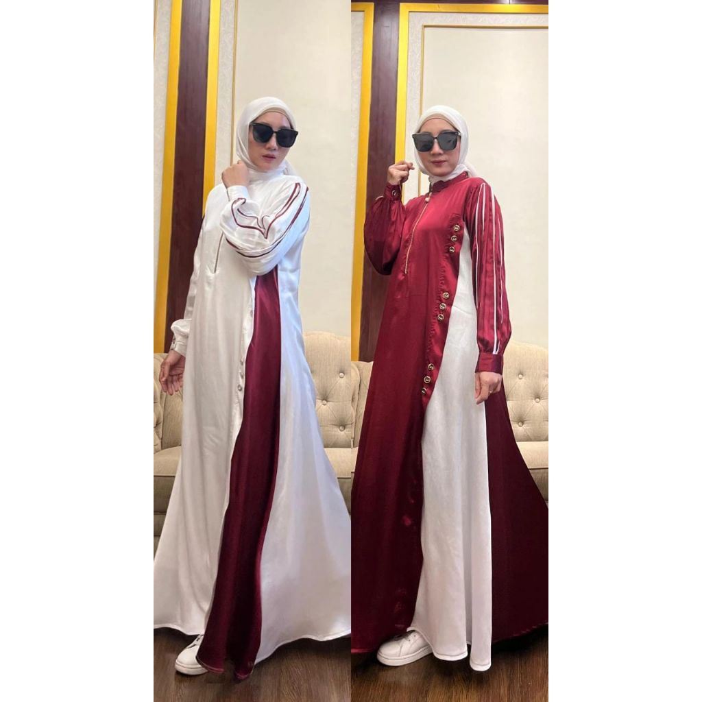 Jual Alesha dress merah putih best seller by YNy collection terbaru ...