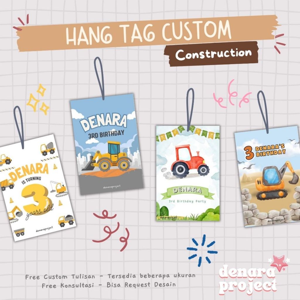 Jual (50 PCS) Hang Tag Ulang Tahun Tag Ultah Hangtag Birthday ...