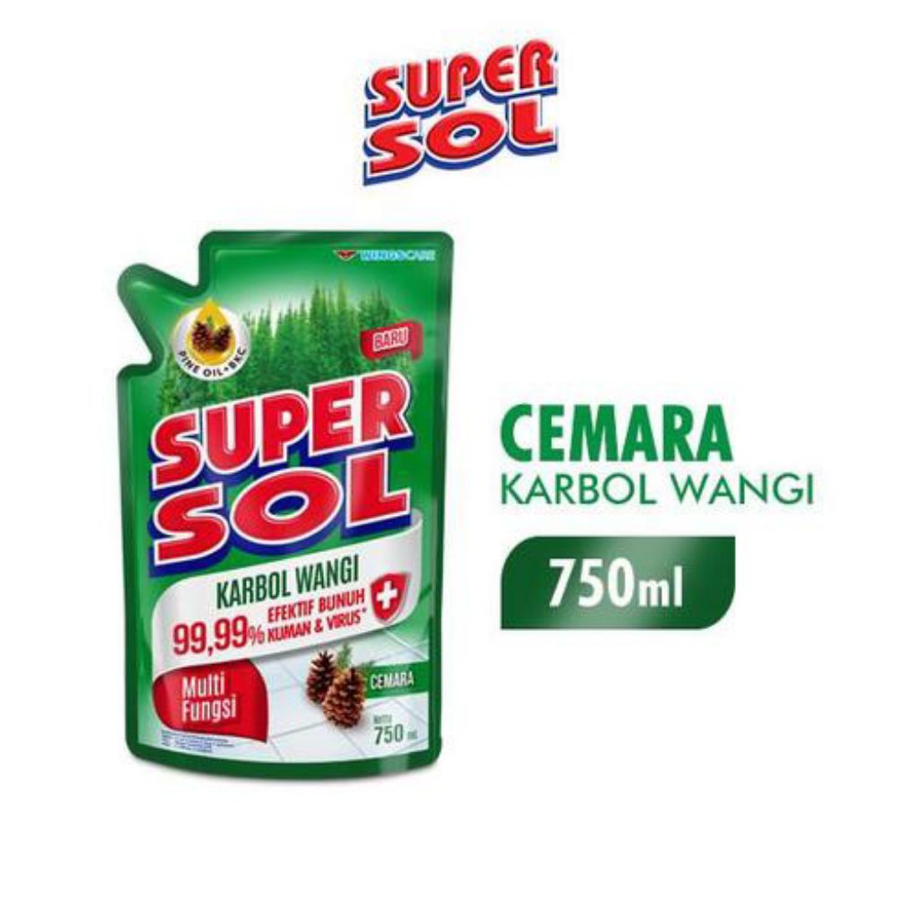 Jual SUPER SOL KARBOL WANGI PEMBERSIH LANTAI 750ML | Shopee Indonesia