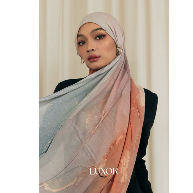 Jual LUXOR Ombre Marble - LAYLA | Printed Viscose Pashmina | Watercolor ...