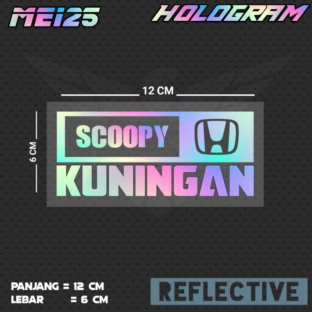 Jual STIKER CUTTING REFLECTIVE TULISAN SCOOPY | KUNINGAN MAJALENGKA ...