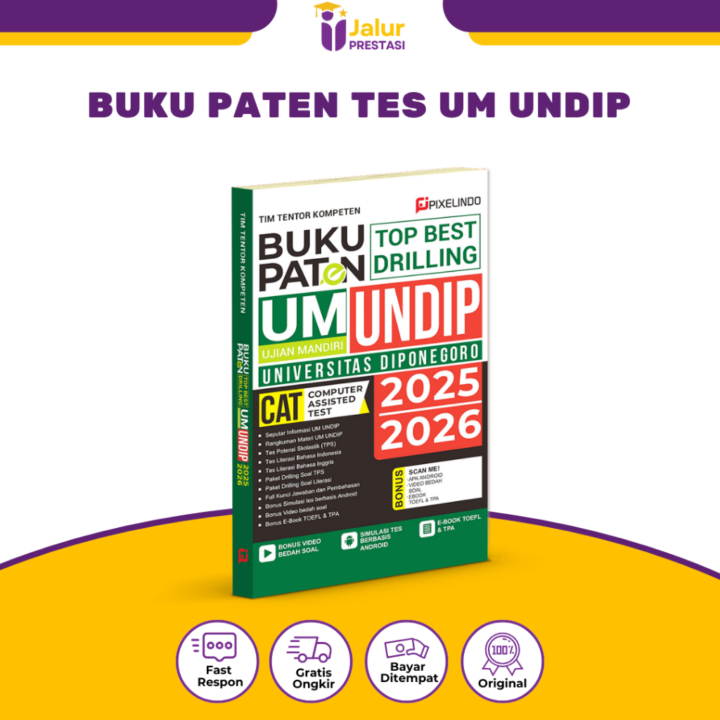 Jual Buku Paten Ujian Mandiri Universitas Diponegoro (UM UNDIP) 2025/ ...