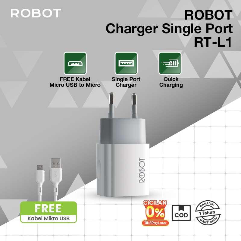 Jual ROBOT Charger RT-L1 Fast Charging Single Port – Kepala Charger ...