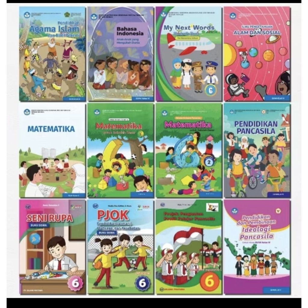 Jual Buku paket SD kelas 6 kurikulum merdeka | Shopee Indonesia