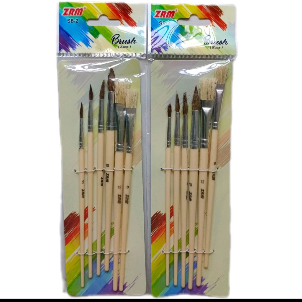 Jual Kuas Cat / Kuas Lukis / Brush 6 pcs (6 buah) | Shopee Indonesia