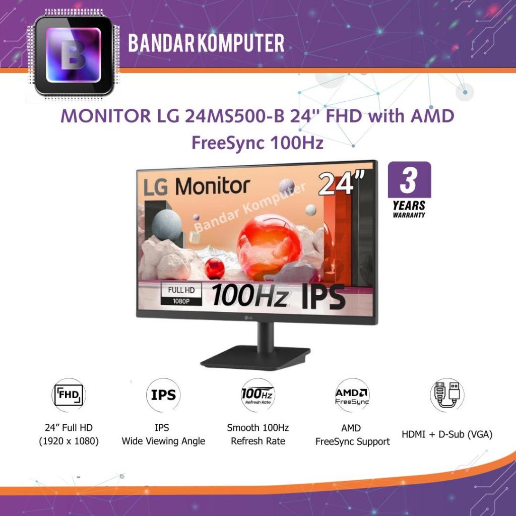 Jual LG Monitor 24MS500-B 24'' FHD with AMD FreeSync 100Hz | Shopee Indonesia