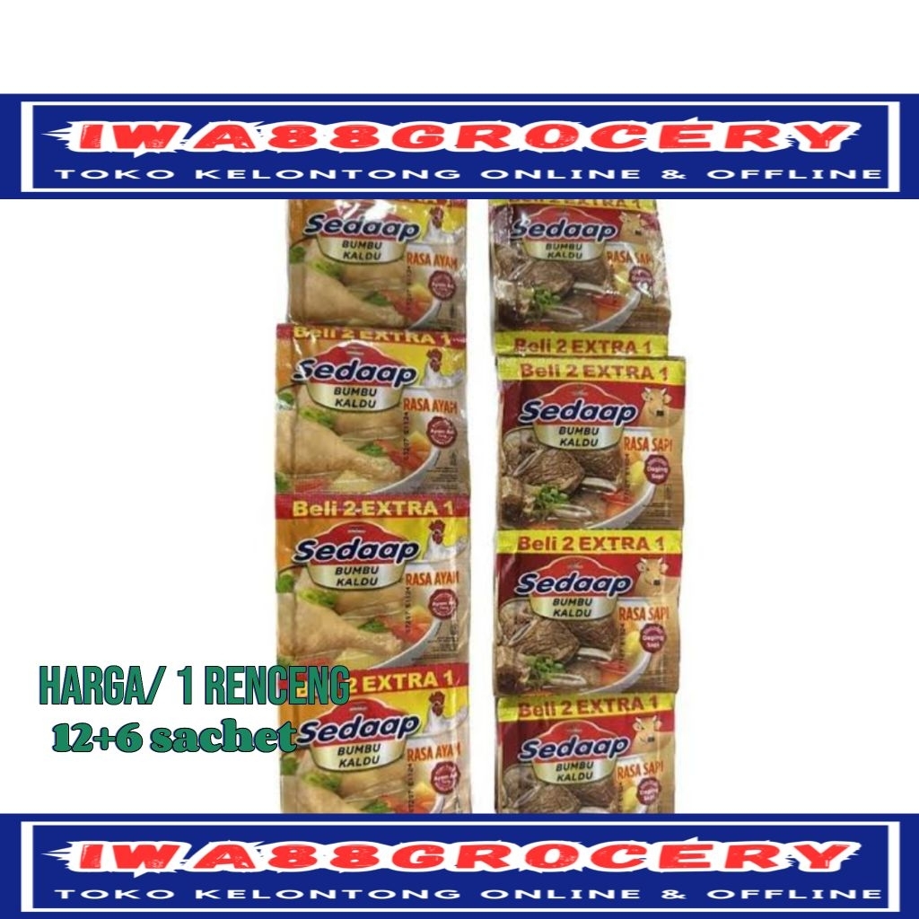 Jual Sedaap bumbu kaldu penyedap rasa 1 renceng | Shopee Indonesia