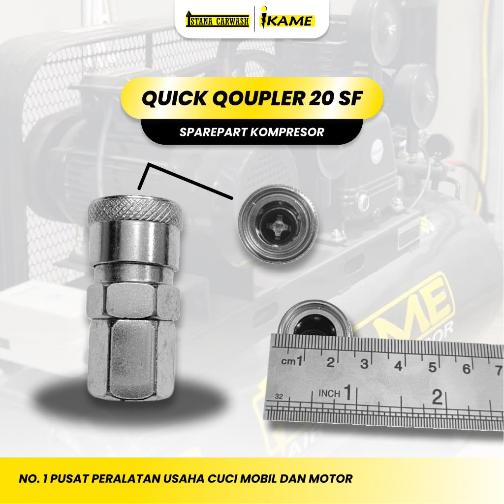 Jual QUICK COUPLER SF20 sambungan selang kompresor recoil kopler SF 20 ...