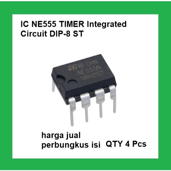 Jual QTY 4 Pcs IC NE555 TIMER Integrated Circuit DIP-8 ST | Shopee ...