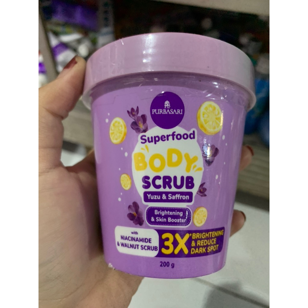Jual Body Scrub (exp12.27) Purbasari Superfood Body Scrub Yuzu & Safron ...