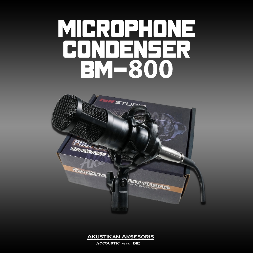 Jual TaffSTUDIO Microphone Condenser Studio Mic XLR with Shockproof ...