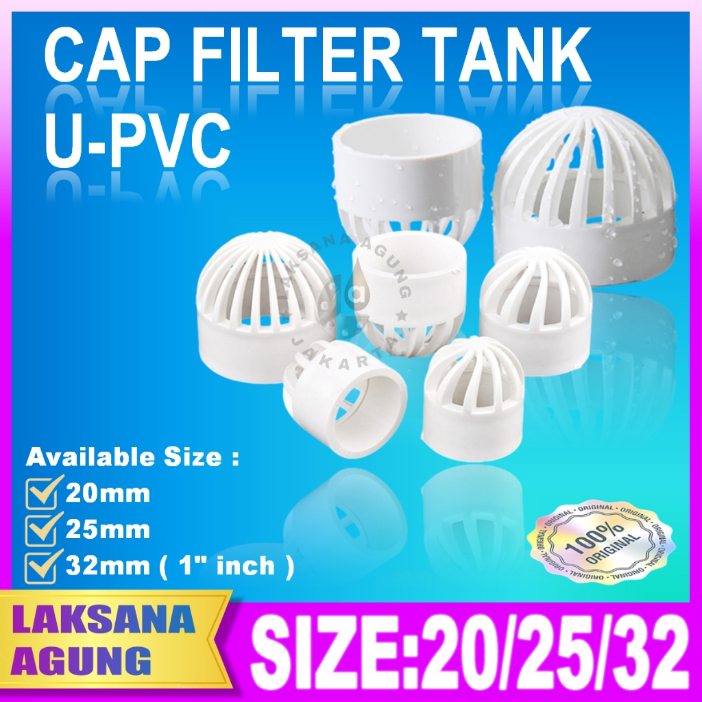 Jual [20mm] Overflow Skimmer Filter 20mm Bottom drain tutup bottom ...